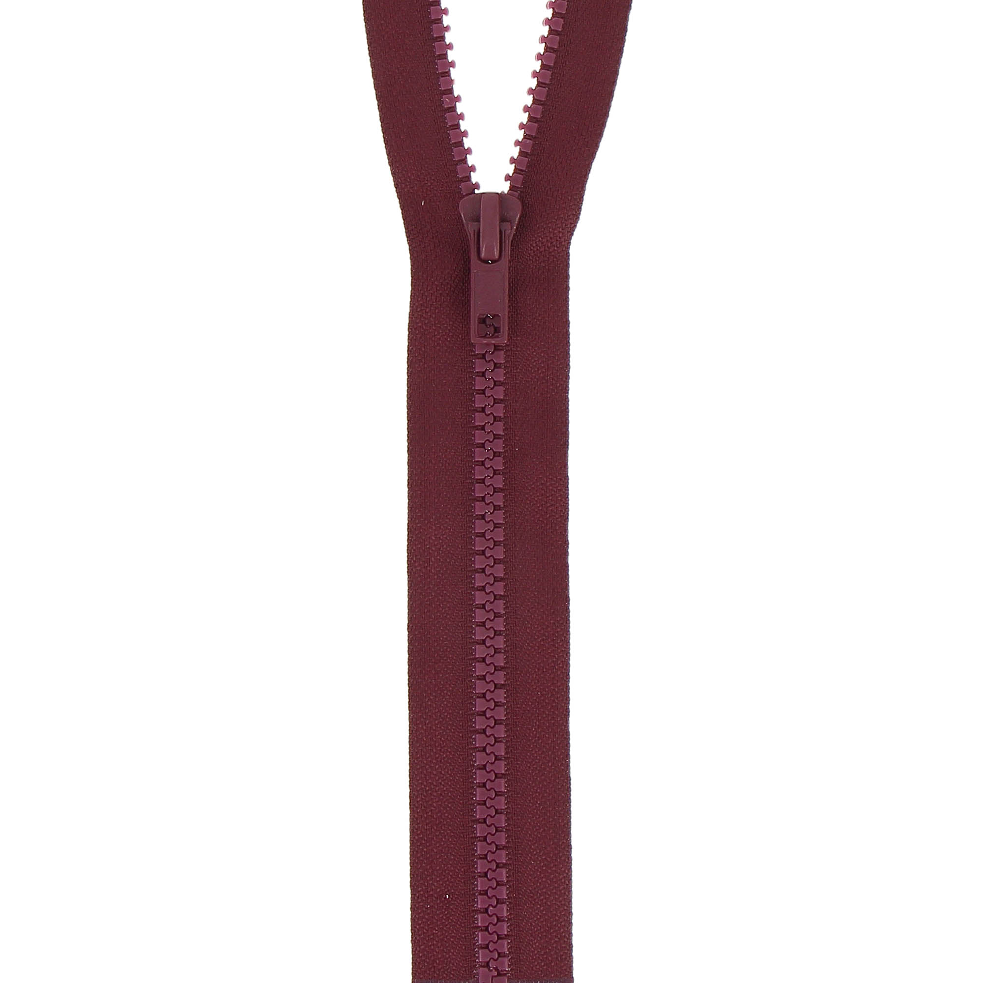 Chunky Open End Zip: 45cm: Burgundy - Milward Zips - Groves and Banks