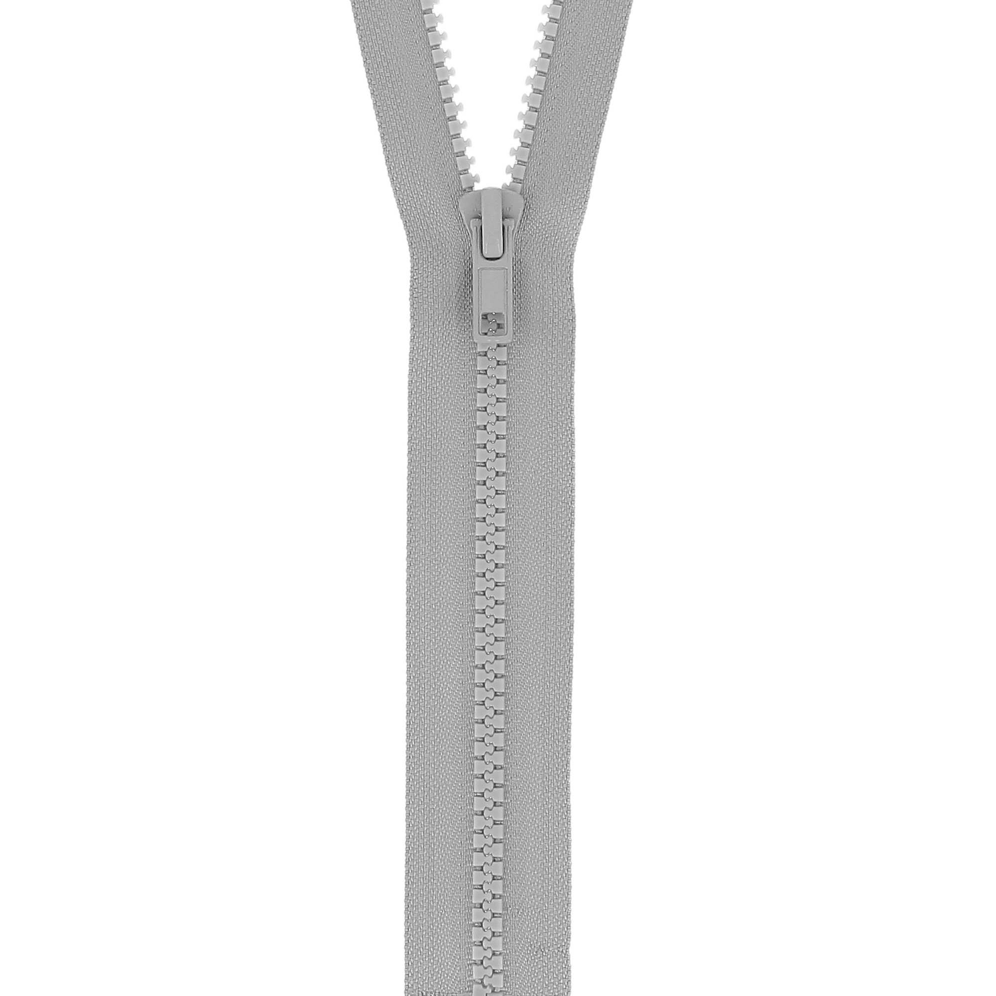 Chunky Open End Zip: 45cm: Silver - Milward Zips - Groves and Banks