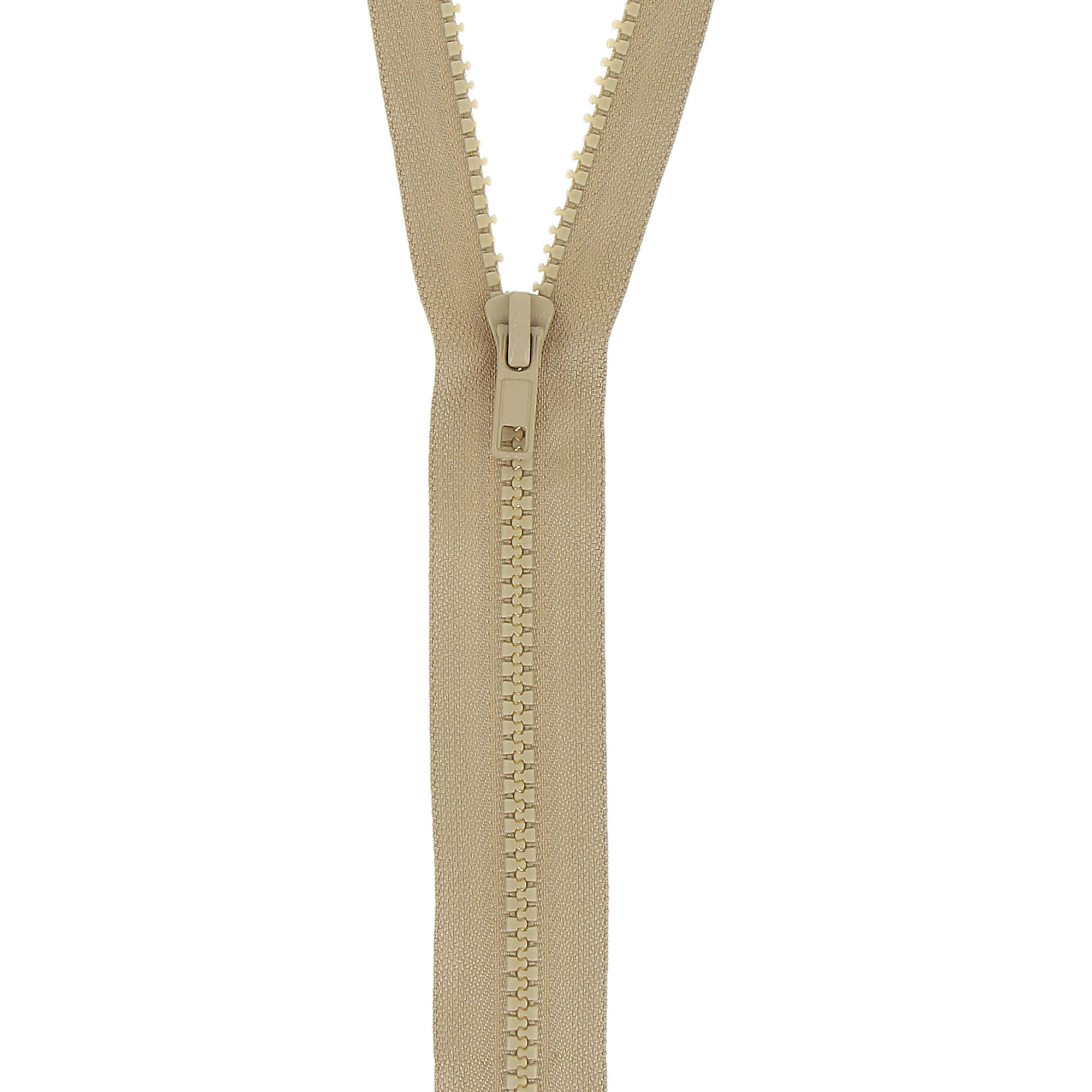 Chunky Open End Zip: 50cm: Fawn - Milward Zips - Groves and Banks