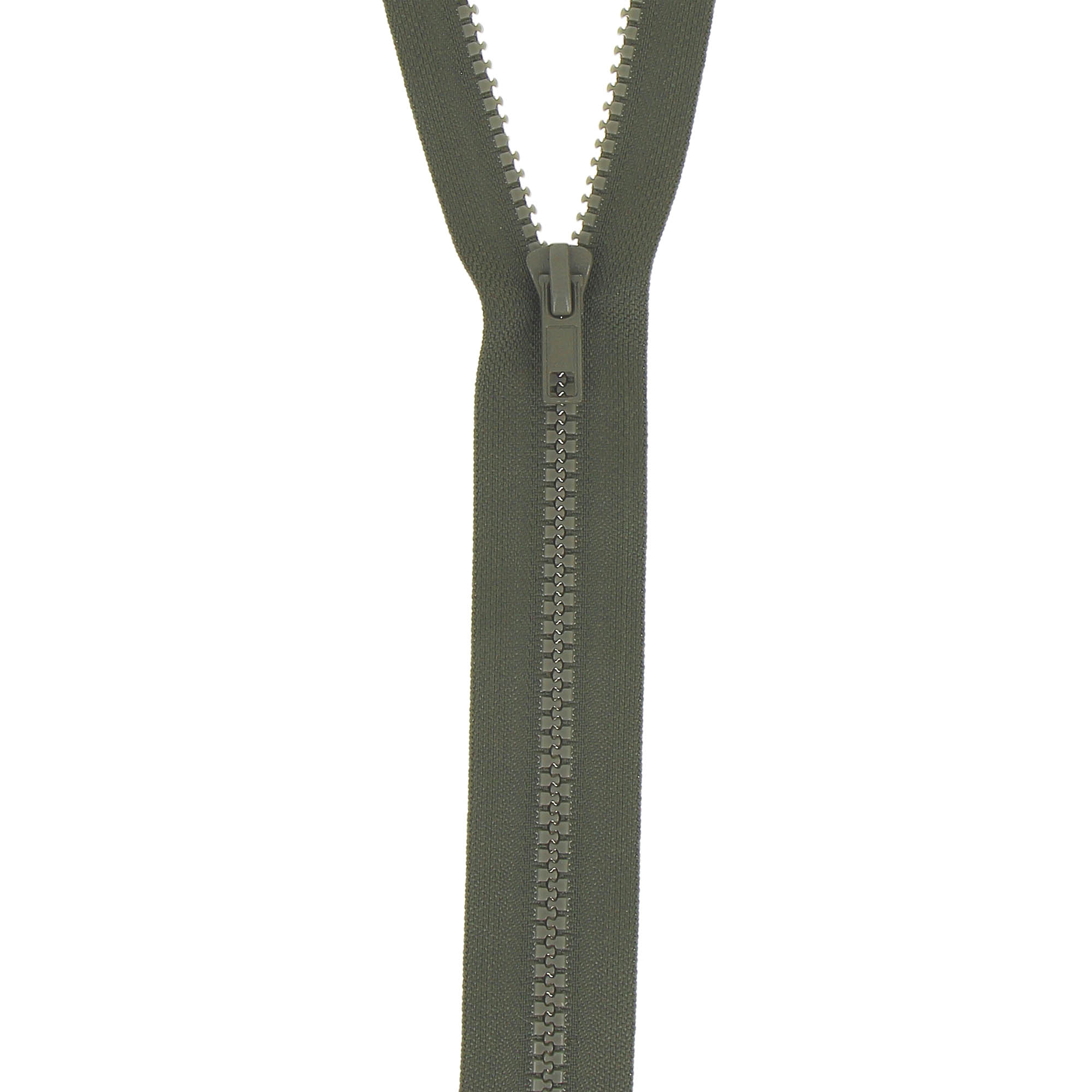 Chunky Open End Zip: 55cm: Khaki - Milward Zips - Groves and Banks