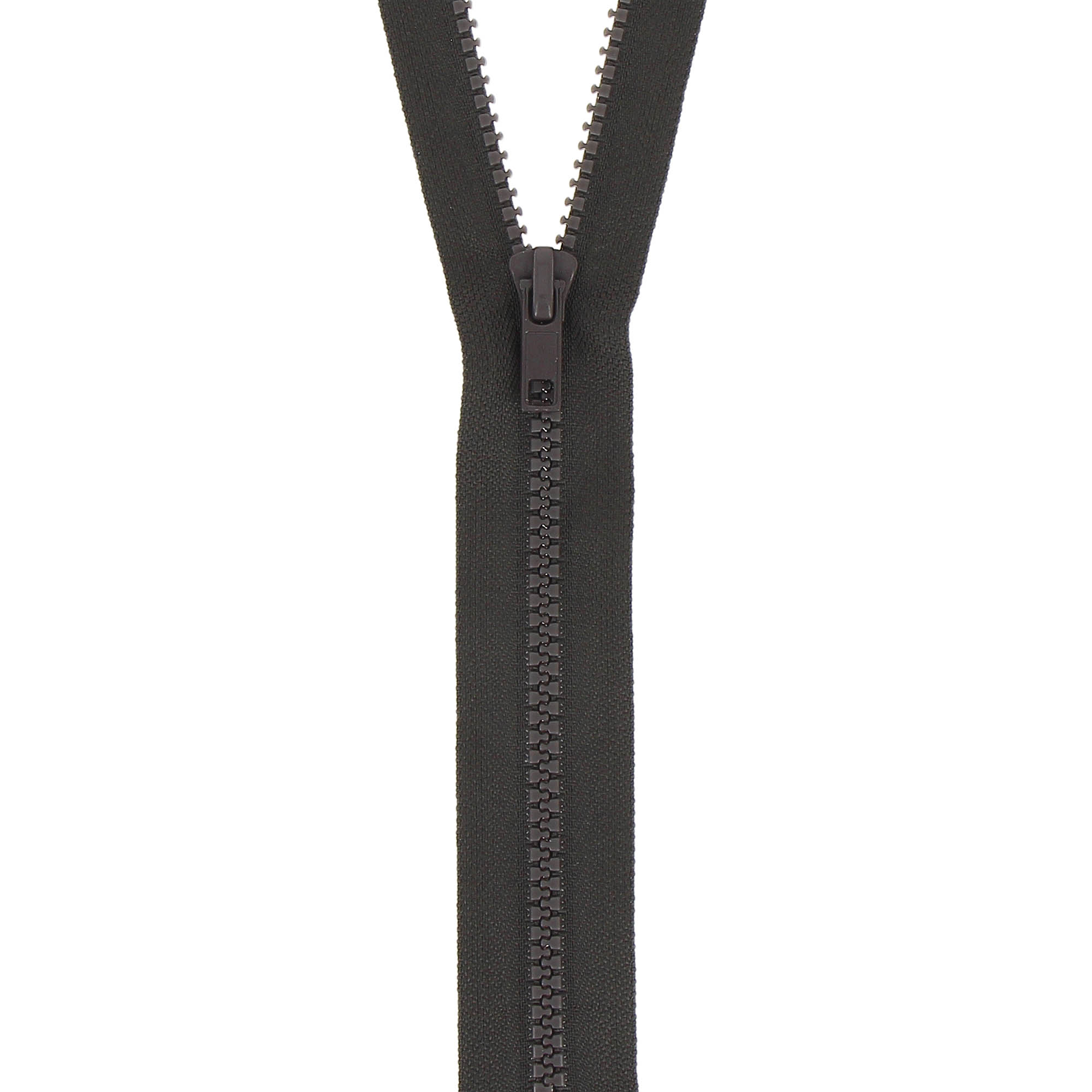 Chunky Open End Zip: 55cm: Dark Brown - Milward Zips - Groves and Banks