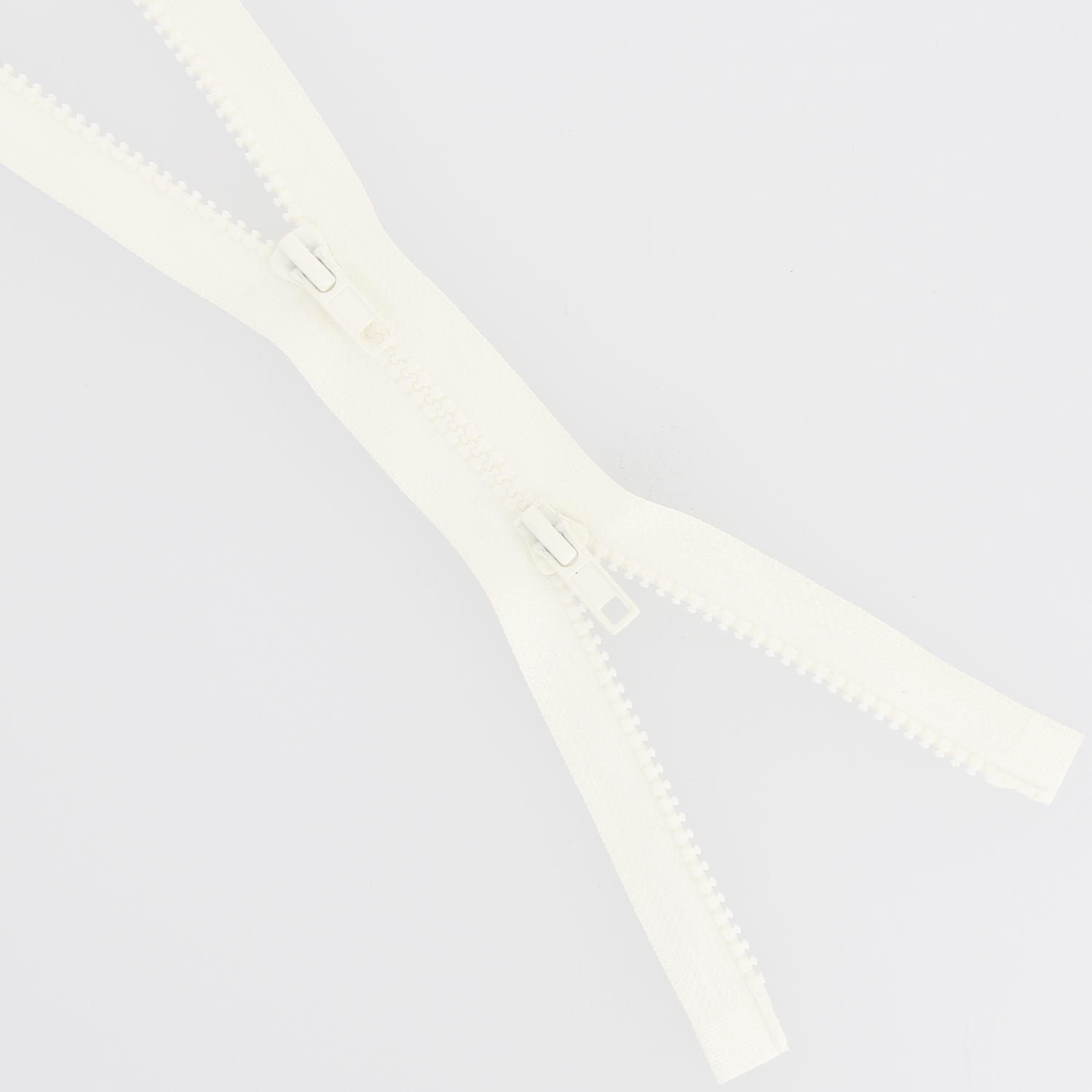 Chunky Open End 2 Way Zip: 50cm: Cream - Milward Zips - Groves and Banks
