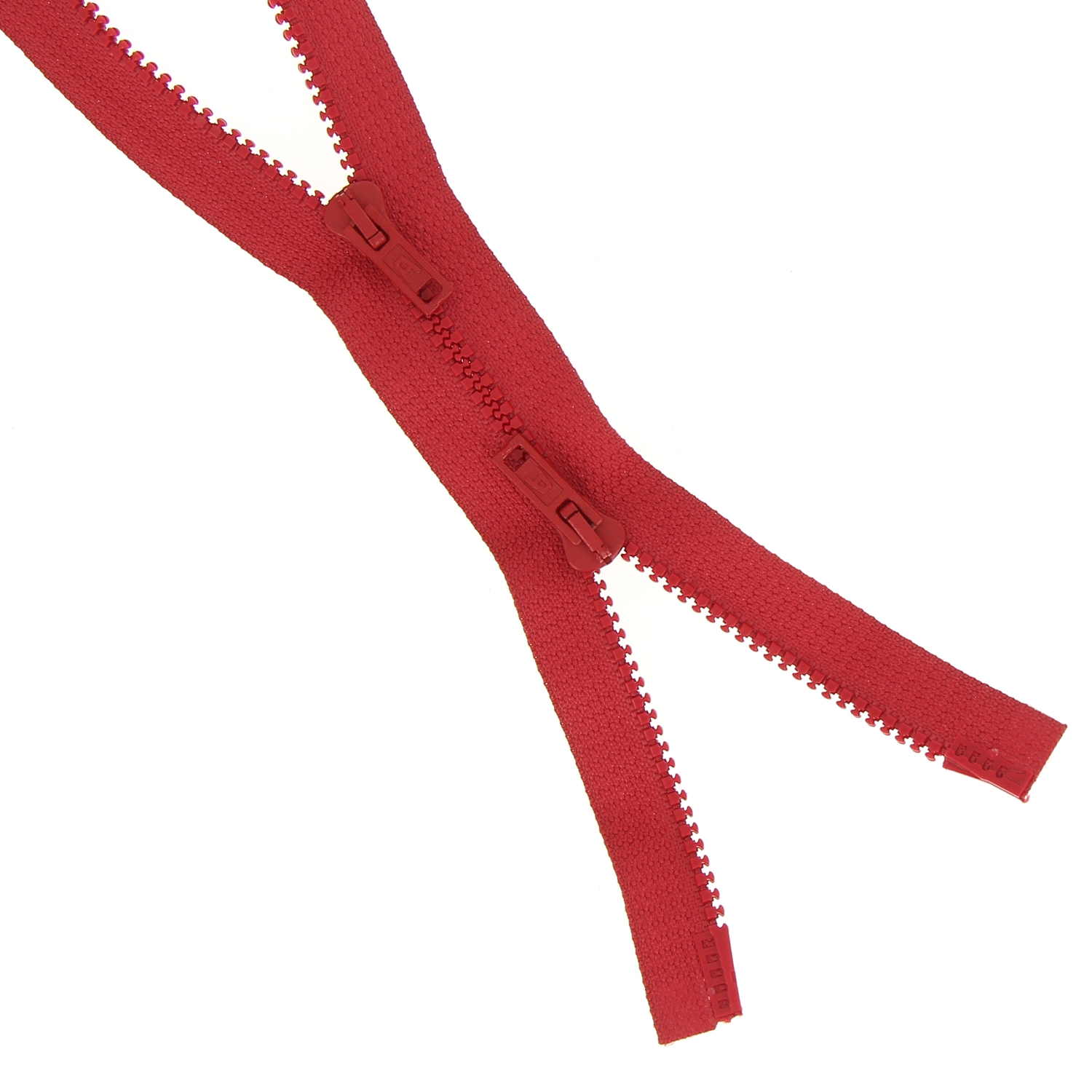 Chunky Open End 2 Way Zip: 100cm: Red - Milward - Groves and Banks