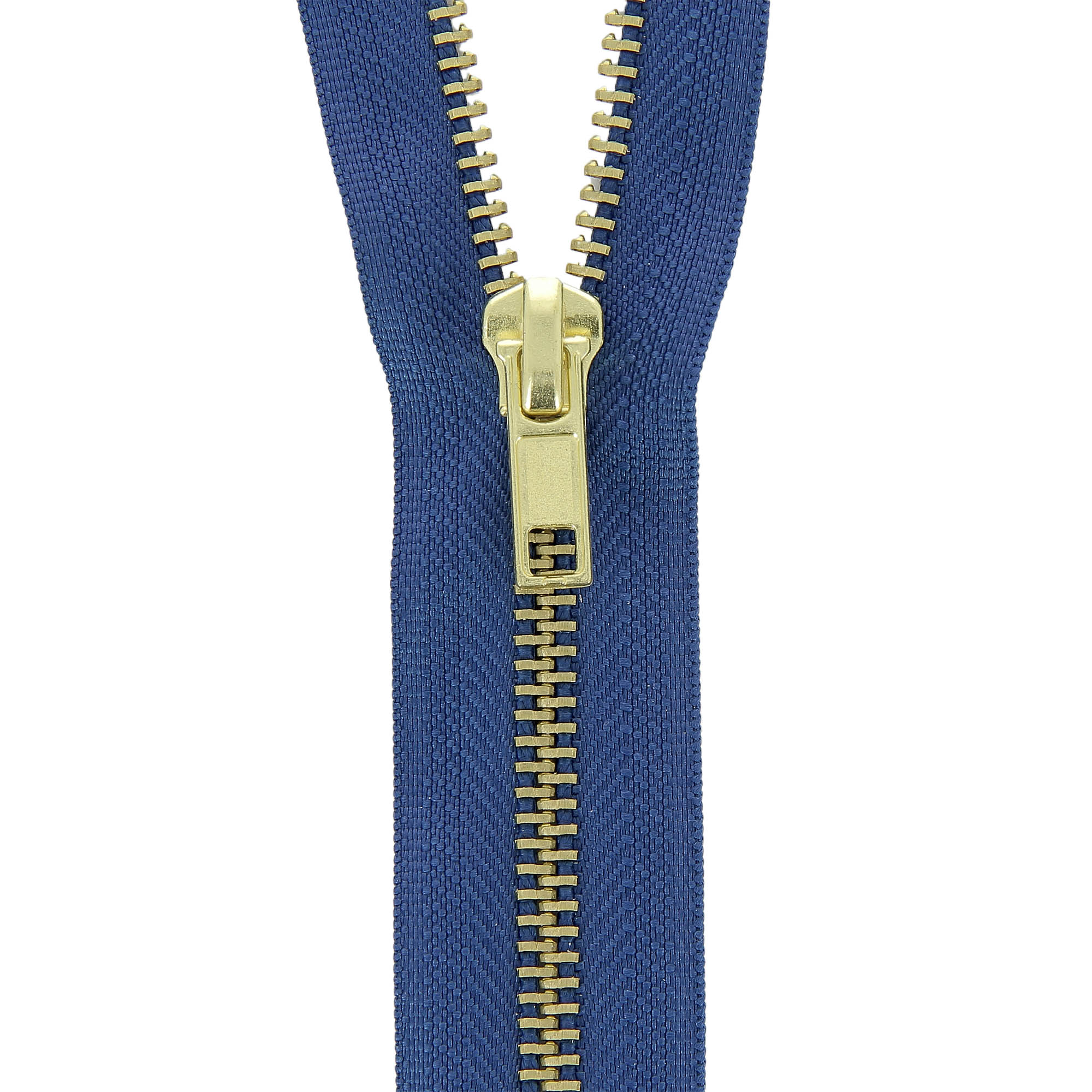 Brass Jacket Zip Open End: 55cm: Mid Royal Blue - Milward - Groves and ...