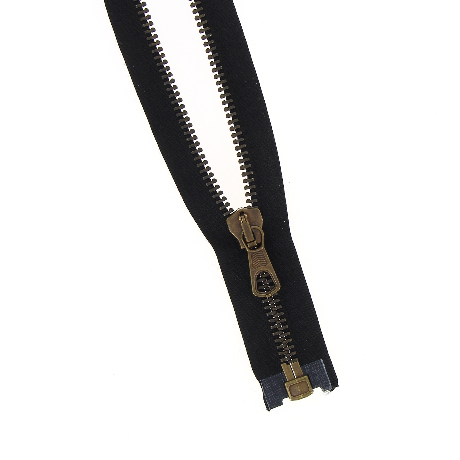 Brass Heavy Weight Jacket Zip Open End: 50cm: Dark Brown - Milward Zips ...