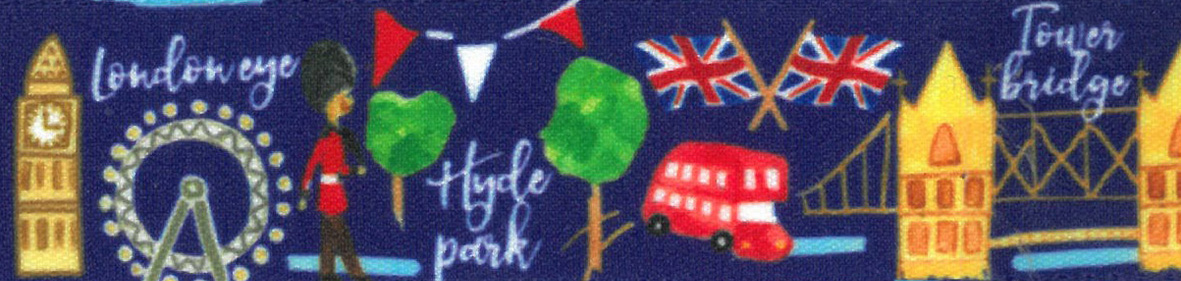 Ribbon: London Town: 25m x 25mm - Berisfords - Groves and Banks