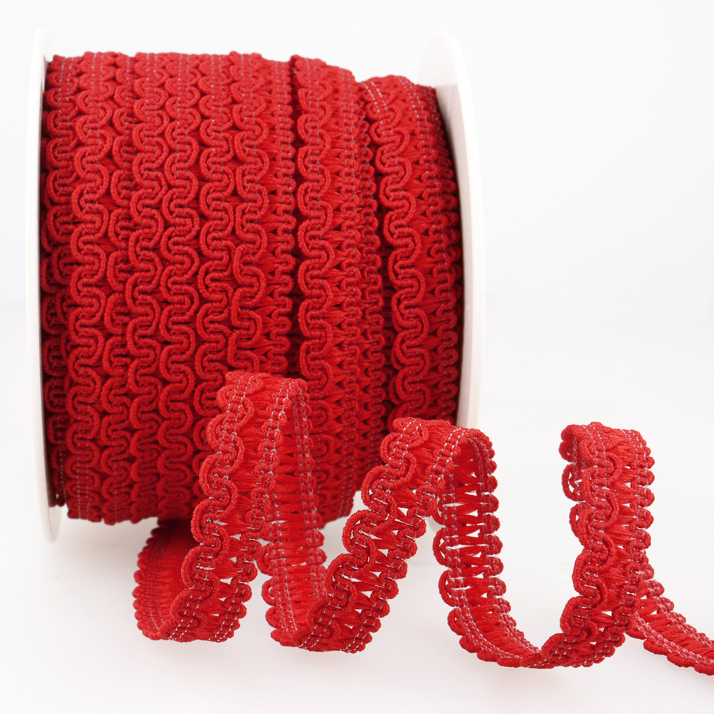 Trim: Braid: Rayon: 25m x 12mm: Red - Stephanoise - Groves and Banks