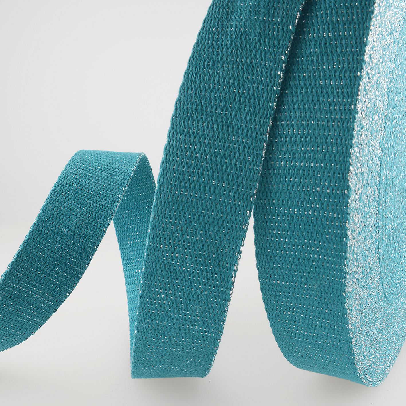Trim: Webbing: Metallic: 20m x 30mm: Teal - Stephanoise - Groves and Banks