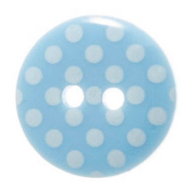 Buttons: Spotty: 15mm: Light Blue and White - Trimits Loose Buttons ...