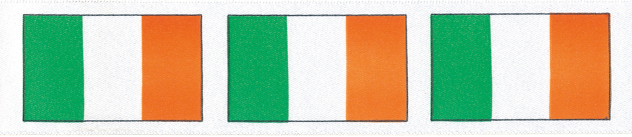 Ribbon: Irish Tricolour: 20m x 25mm - Berisfords - Groves and Banks