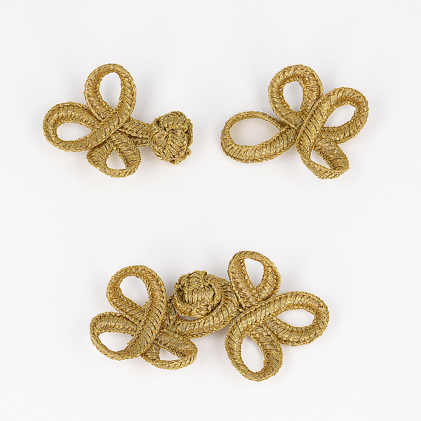 Trim: Frog Clasp: 6cm: Golden Yellow - Stephanoise - Groves and Banks