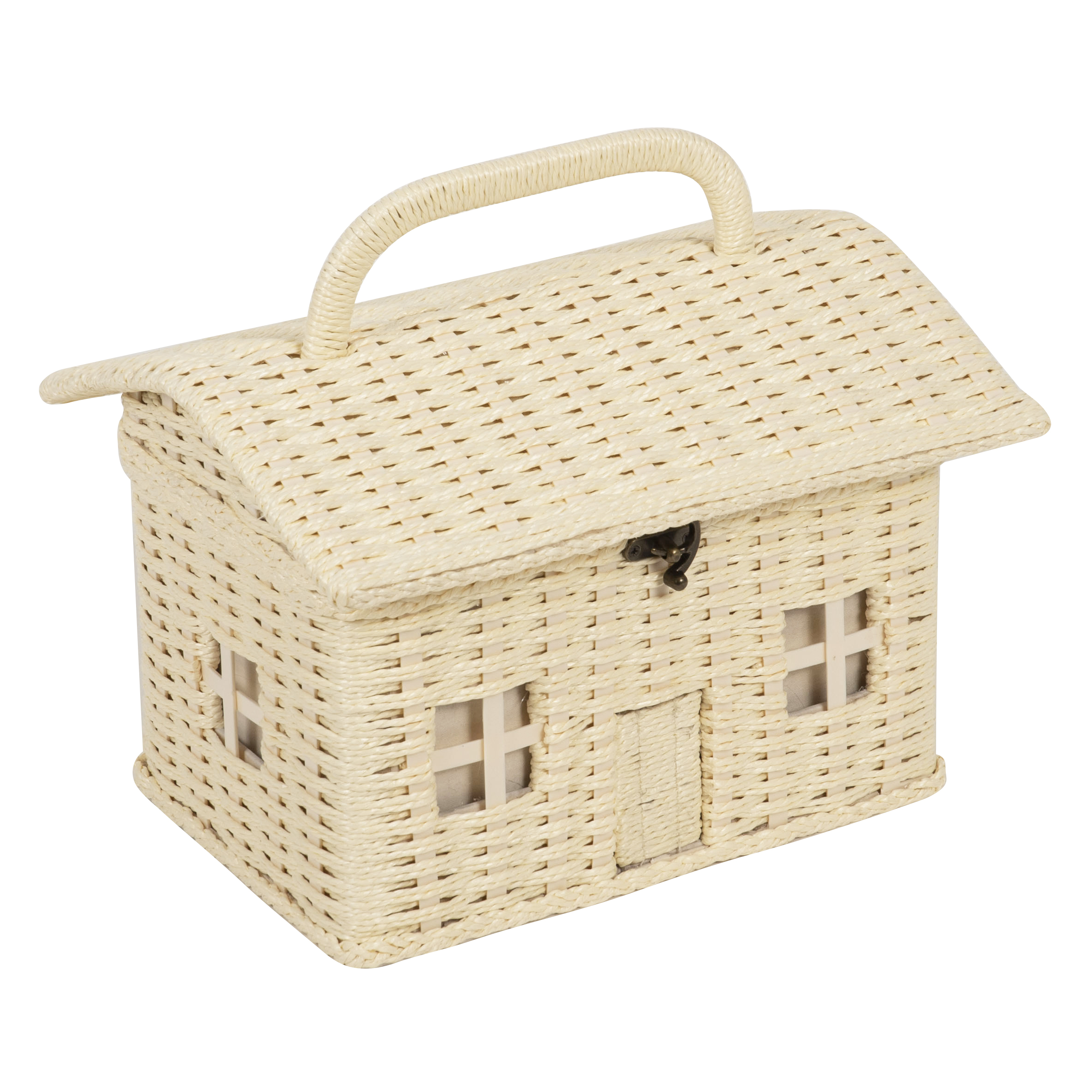 Sewing Box: Wicker: House: Bird Aviary - Hobby Gift - Groves and Banks