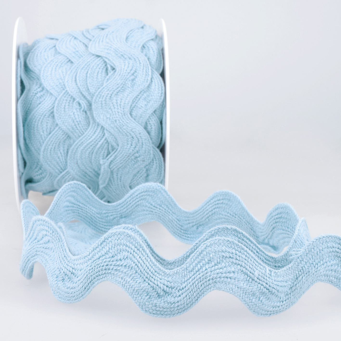 Trim: Ric Rac: Cotton: 12.5m x 35mm: Sky Blue - Stephanoise - Groves ...