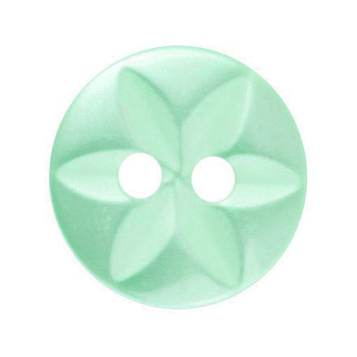 Buttons: Star: Polyester: 11mm: Green - Trimits Loose Buttons - Groves and Banks