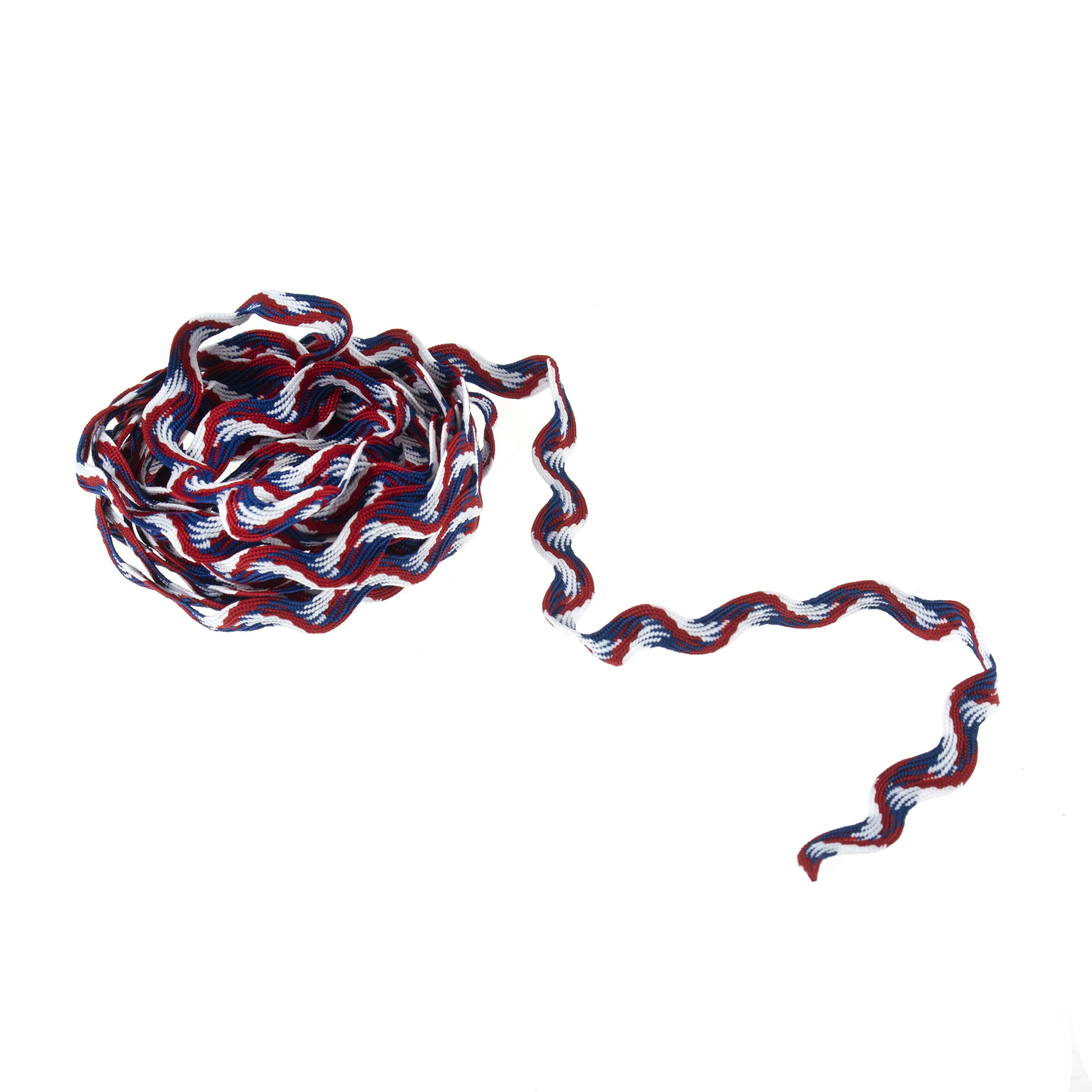 Ric Rac: Fancy Trim: Jumbo: 25m x 10mm: Red, White & Blue - Essential ...