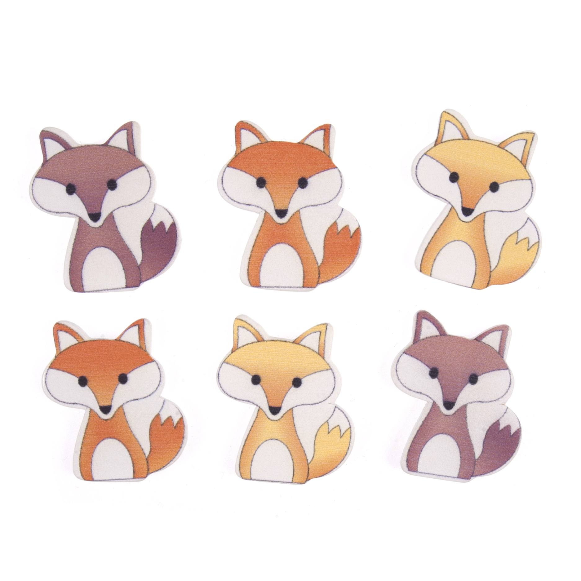 Craft Embellishments: Foxes: Pack of 6 - Trimits - Craft for Occasions ...