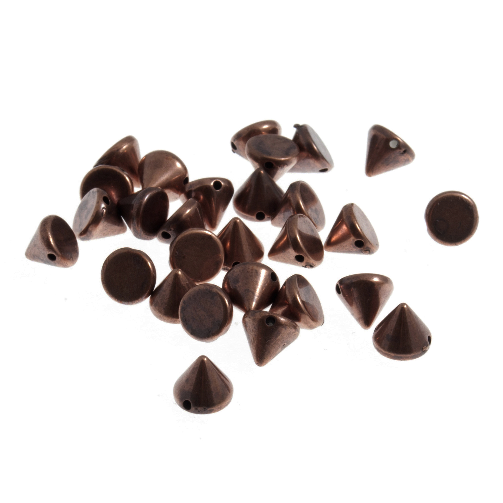 Trim: Studs: Sew-on: Cone: Copper: 8 x 8mm: 80 Pack - Trimits - Groves ...