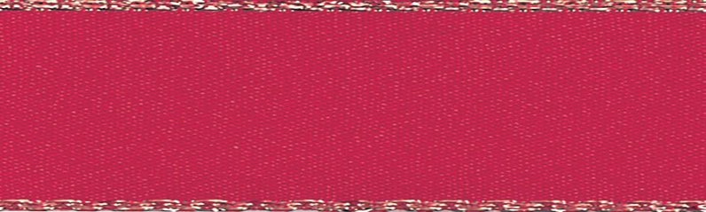 Ribbon: Metallic Edge Satin: Gold: 20m x 15mm: Red - Berisfords ...