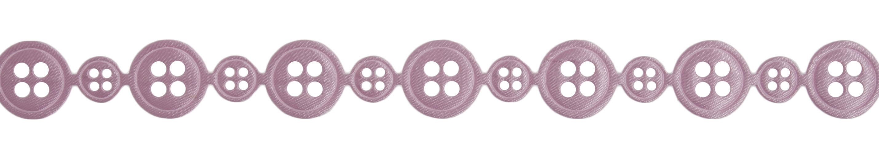 Trim: Satin Button: 25m x 10mm: Pink - Groves - Groves and Banks