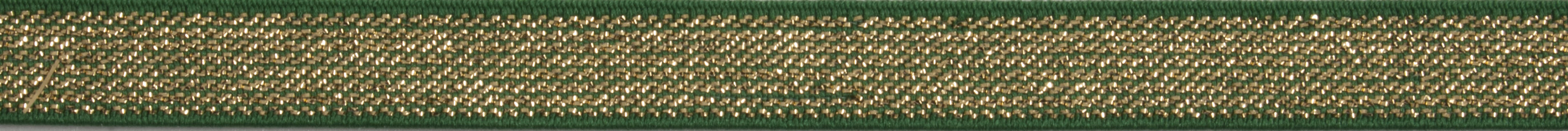 Trim: Elastic: Metallic Gold: 25m X 12mm: Green - Groves - Groves and Banks