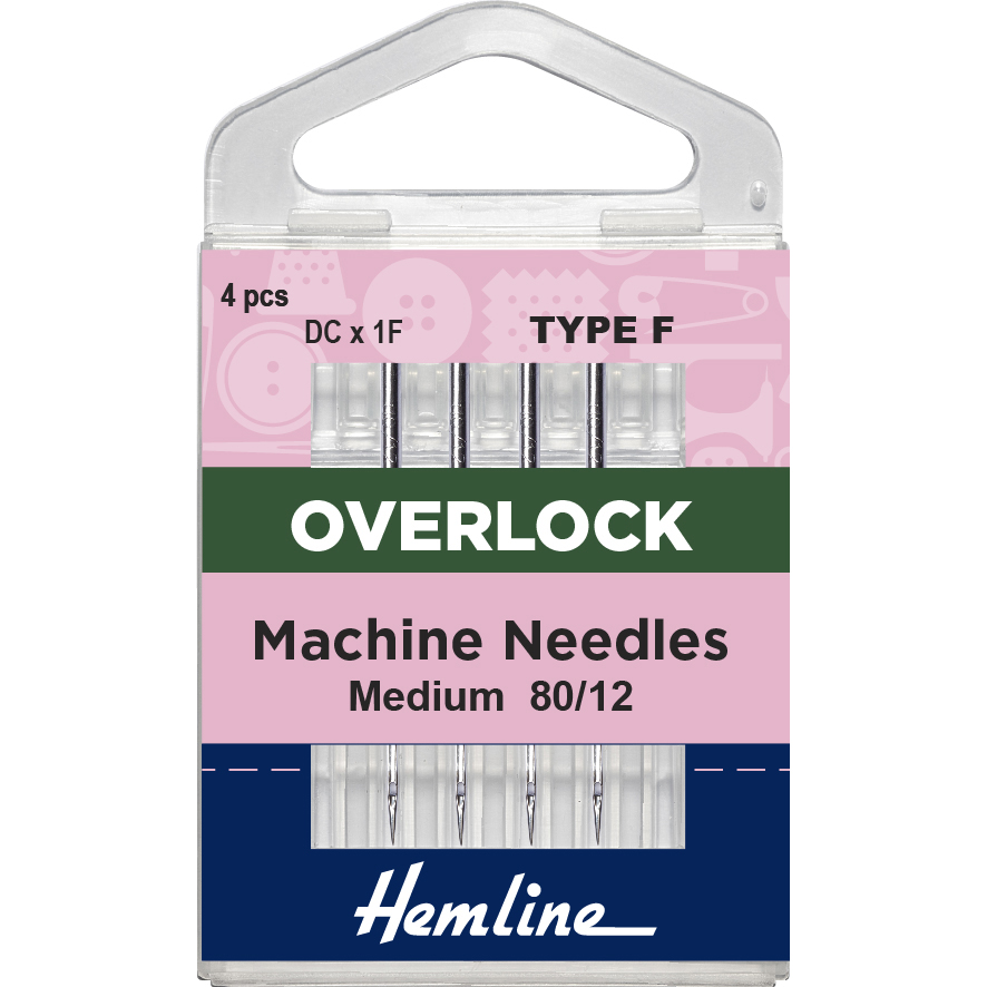 Overlock--Serger Machine Needles: Type F: 80/12: 4 Pieces - Hemline ...