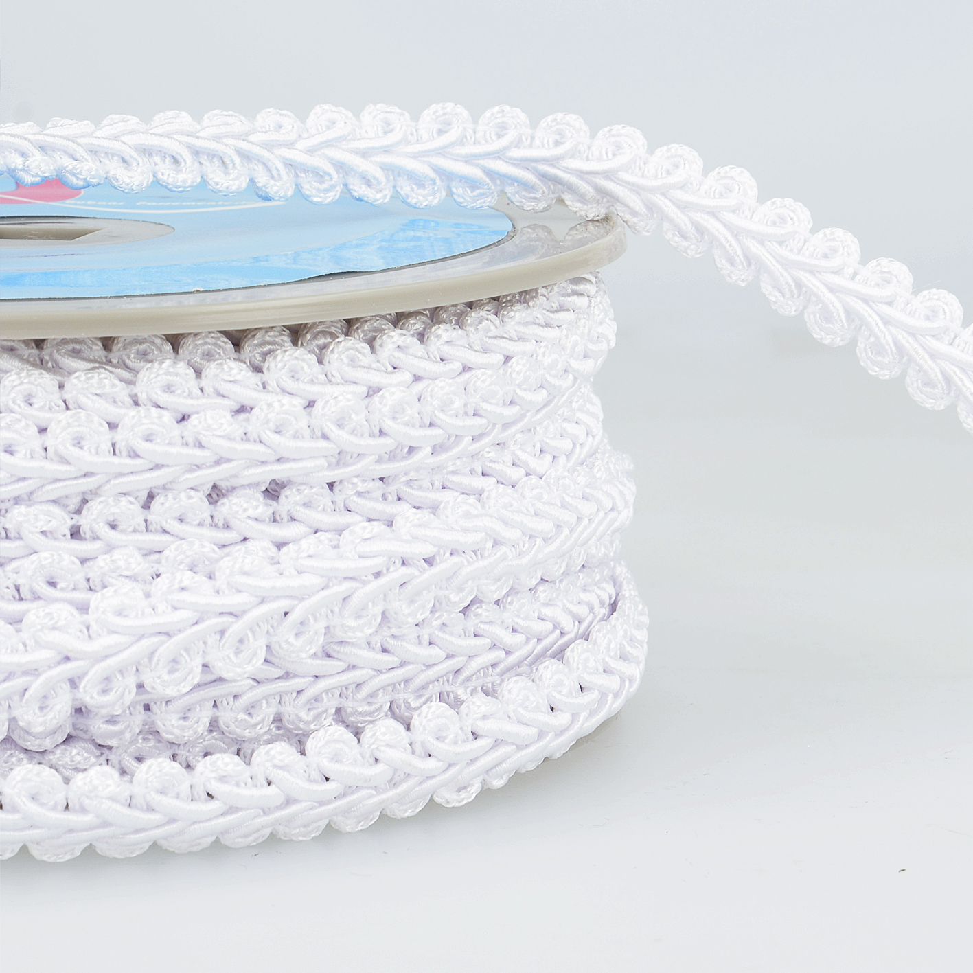 Trim: Gimp Braid: 20m x 12mm: White - Stephanoise - Groves and Banks