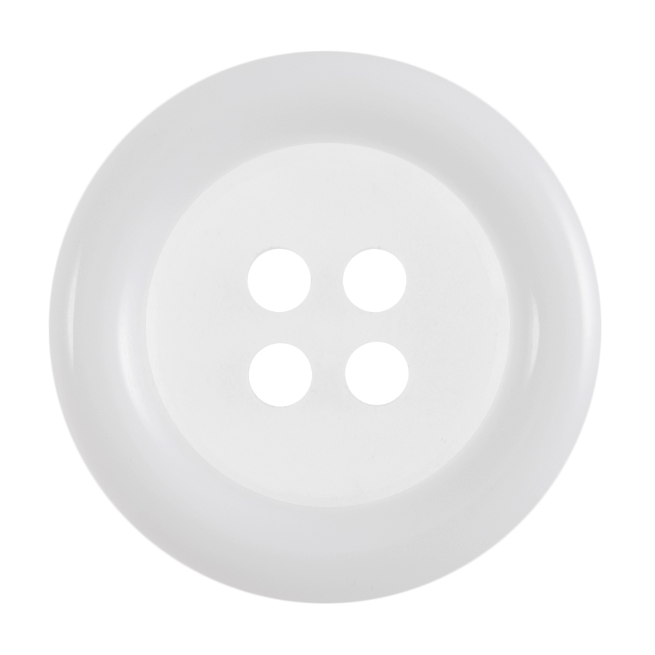 Buttons: Clear: Coloured Rim: 4 Hole: 18mm: White/Transparent - Trimits Loose Buttons - Groves ...