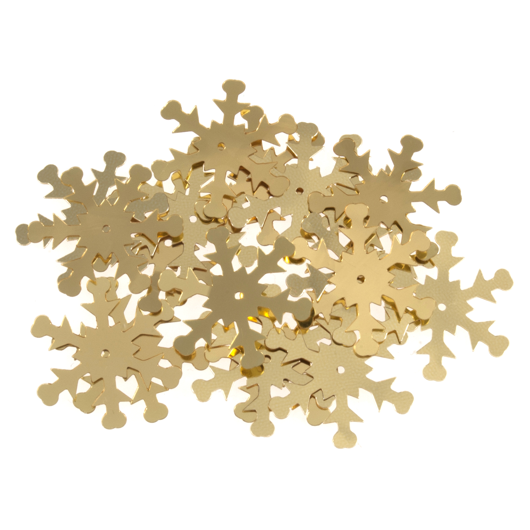 Sequins: Snowflake: 24mm: Gold: 5 x Packs of 18 - Trimits - Groves and ...