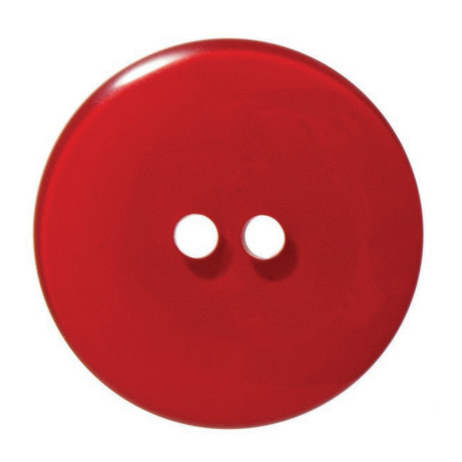 Coloured Glossy Button: 36 lignes/23mm: Red - Trimits Loose Buttons ...