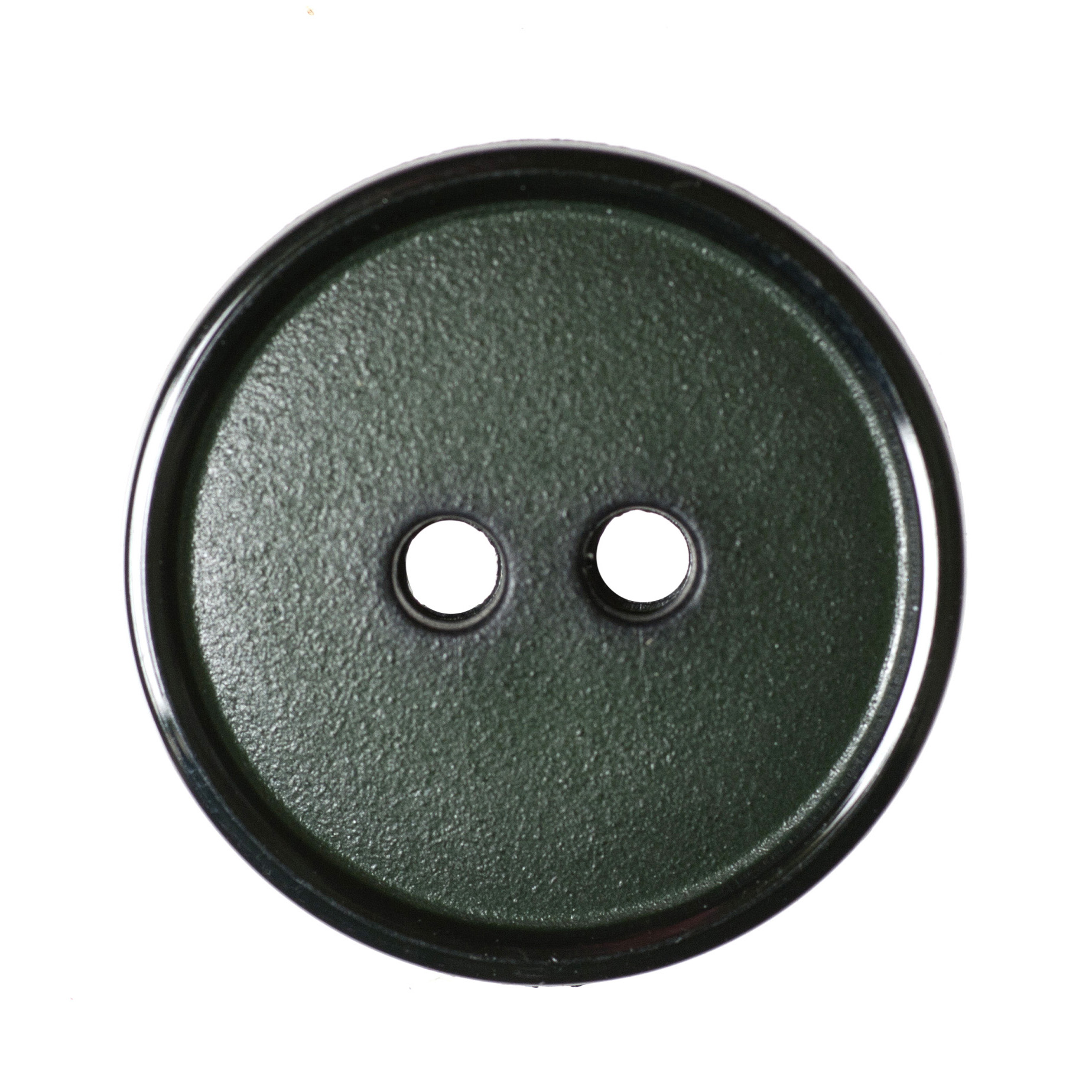 Buttons: Flat Top: Narrow Rim: 2-Hole: 18mm: Dark Green - Trimits Loose ...