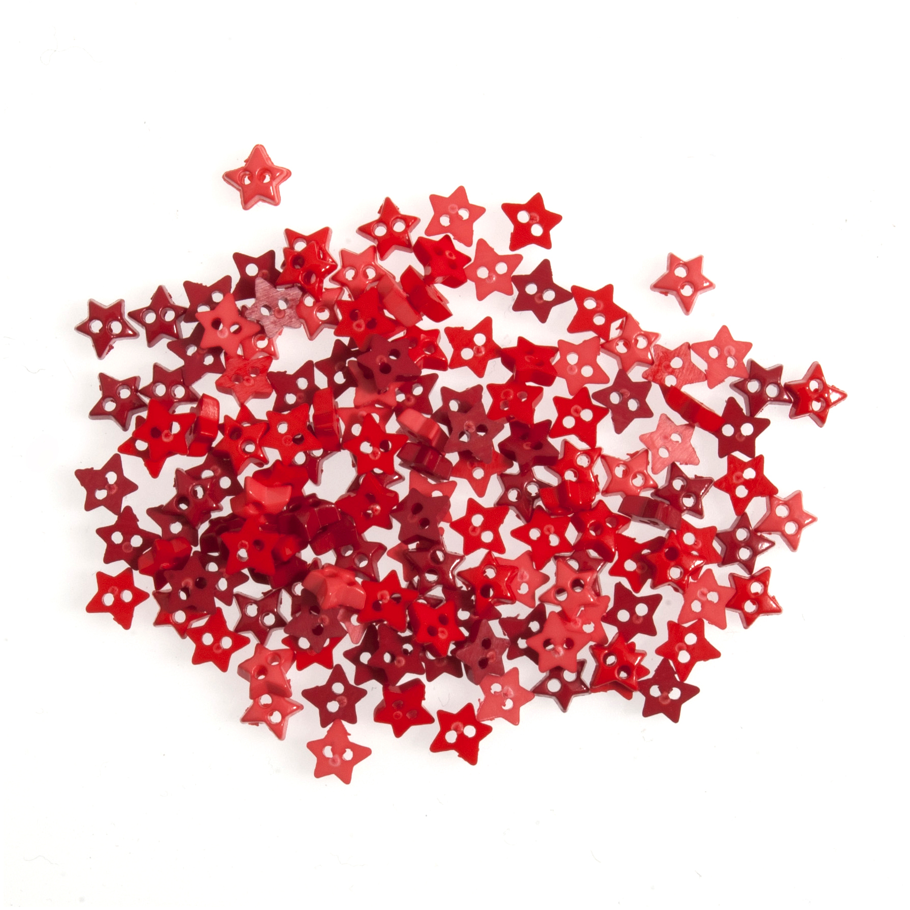 Buttons: Craft: Mini: Star: 6mm: Red: Pack of 5g - Trimits - Groves and ...