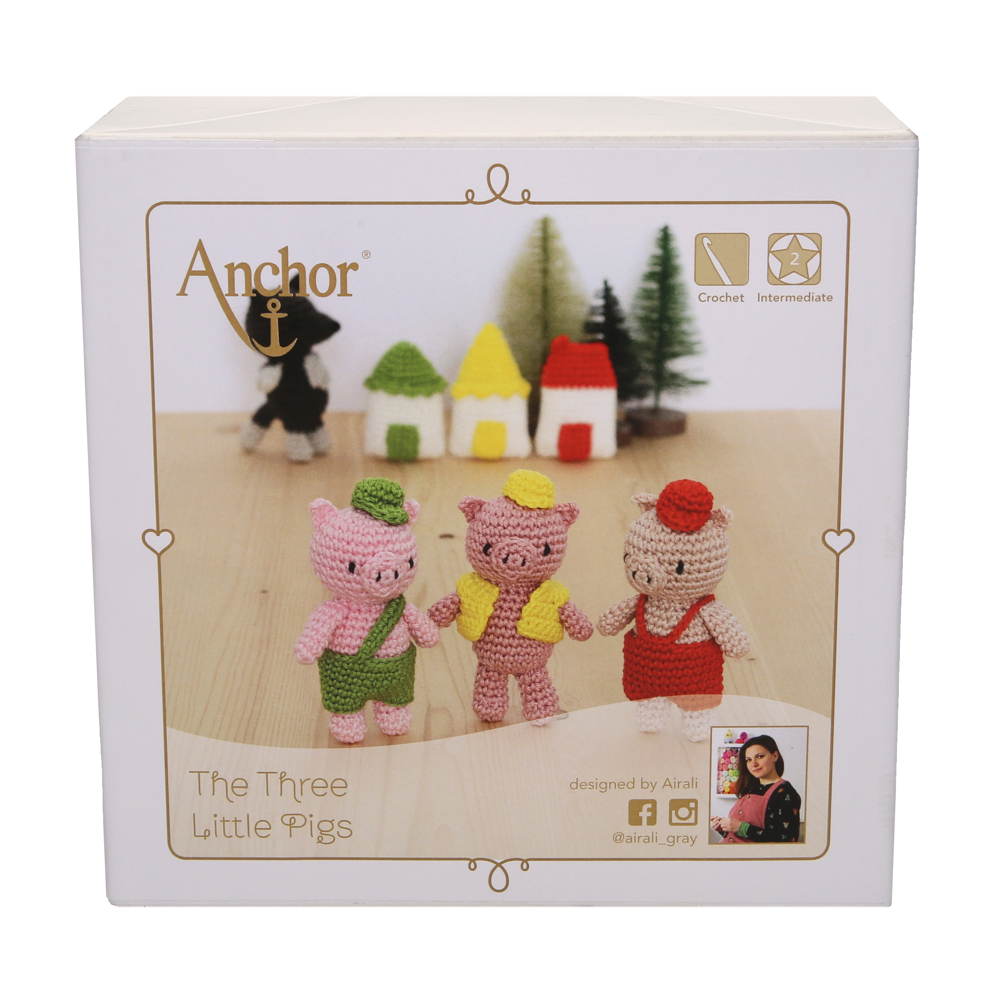 Crochet Kit: Creativa: Amigurumi: Three Little Pigs - Anchor - Groves ...