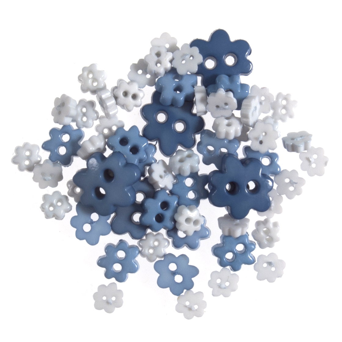 Buttons: Craft: Mini: Flower: Blue: 2.5g - Trimits - Groves and Banks