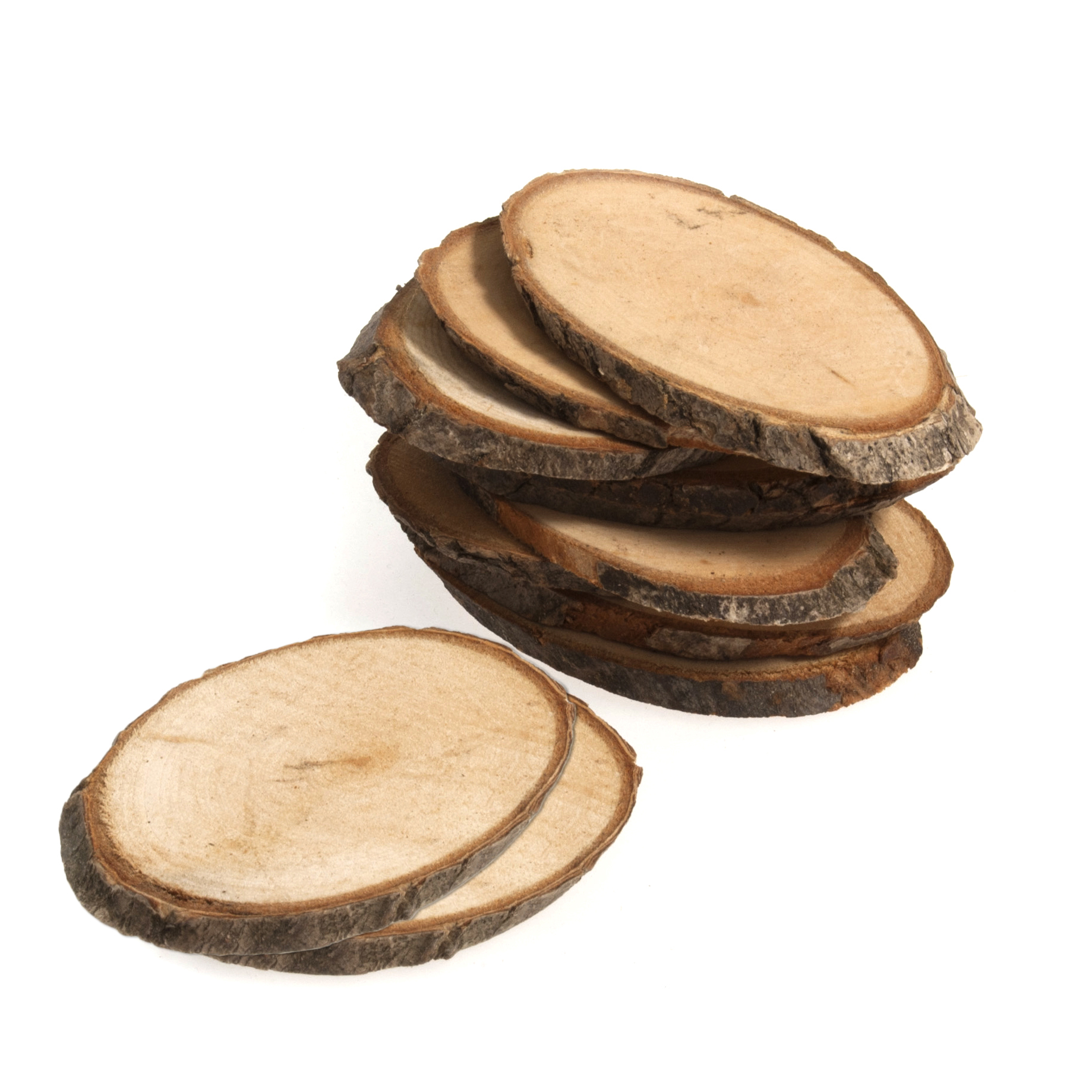 Table Decoration: Wooden Tree Trunk Pieces: 4.7 x 7cm: Pack of 9 ...
