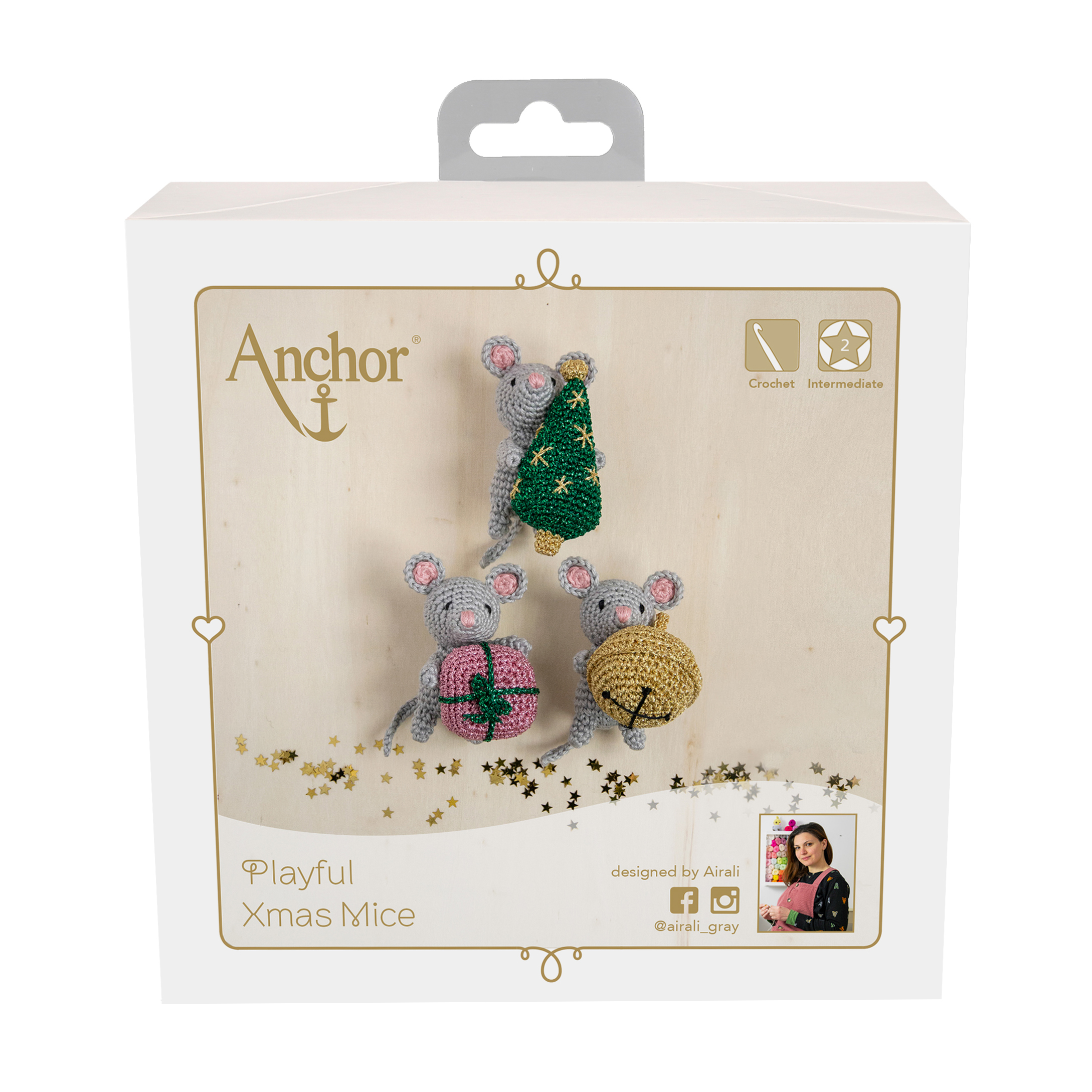 Crochet Kit: Creativa: Amigurumi: Playful Christmas Mice - Anchor ...