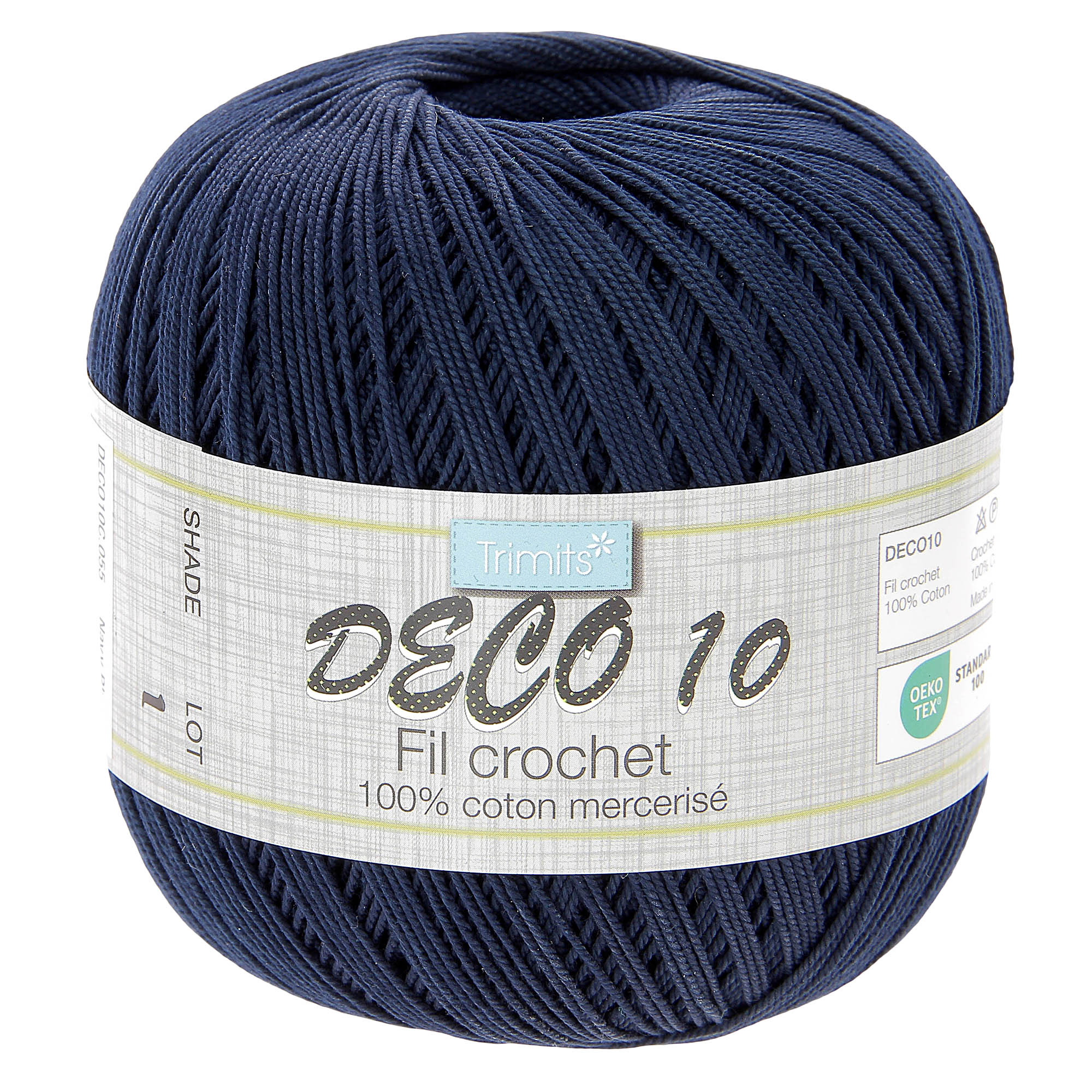 Crochet Yarn: Deco 10: 100g: Navy Blue - Trimits - Groves and Banks