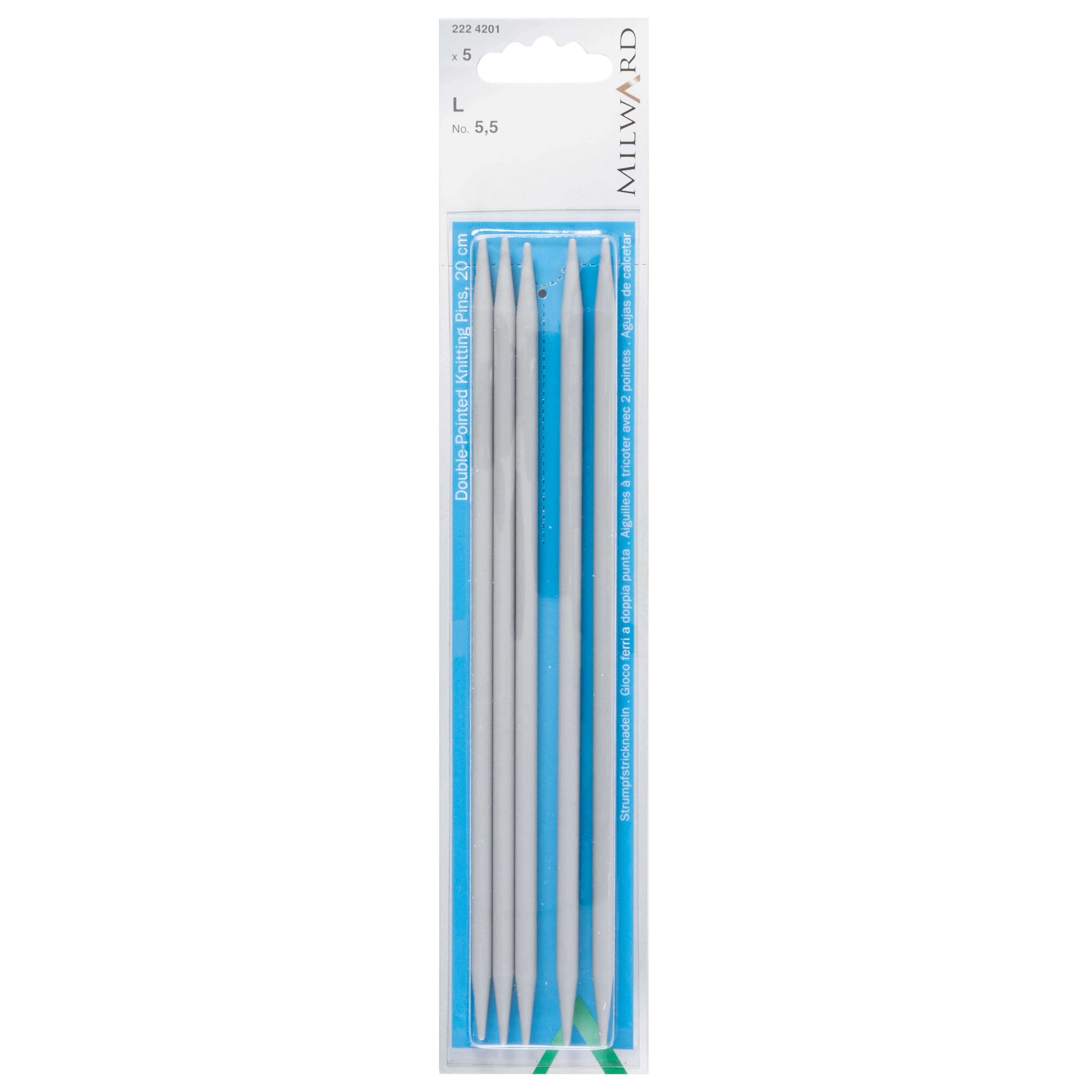 Knitting Pins: Double-Ended: Set of Five: 20cm: No5.5 - Milward ...