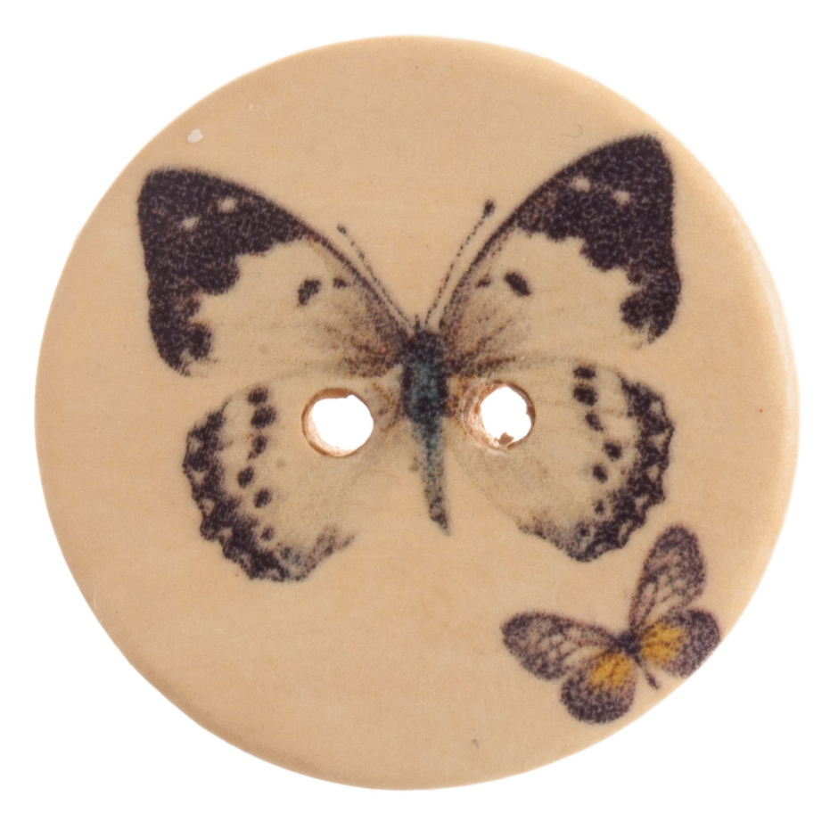 Buttons: Patterned Butterfly: 20mm: Assorted - Trimits Loose Buttons ...
