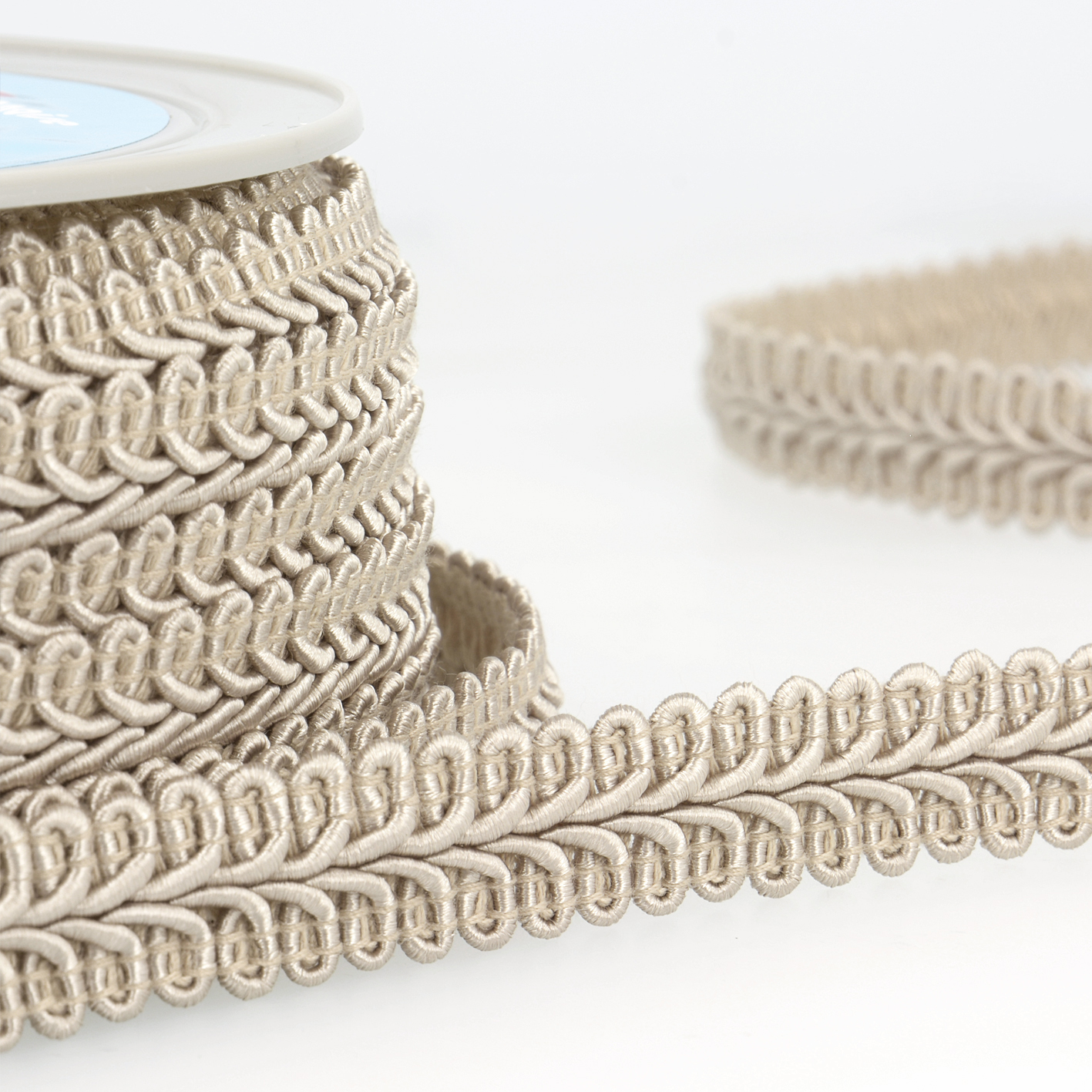 Trim: Gimp Braid: 20m x 15mm: Taupe - Stephanoise - Groves and Banks
