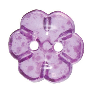 Buttons: Flower: Transparent: 12mm: Dark Purple - Trimits Loose Buttons ...