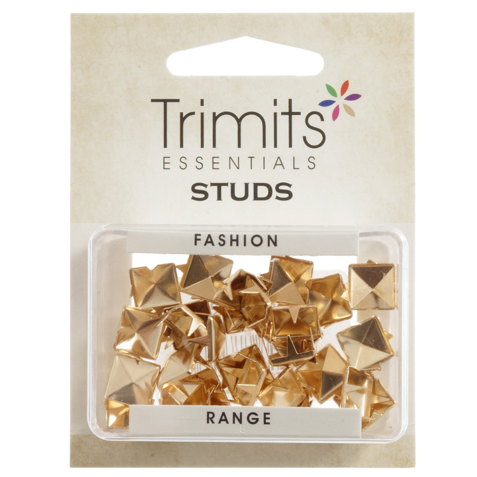Trim: Studs: Claw: Pyramid: Gold: 9 x 9mm: 30 Pack - Trimits - Groves ...
