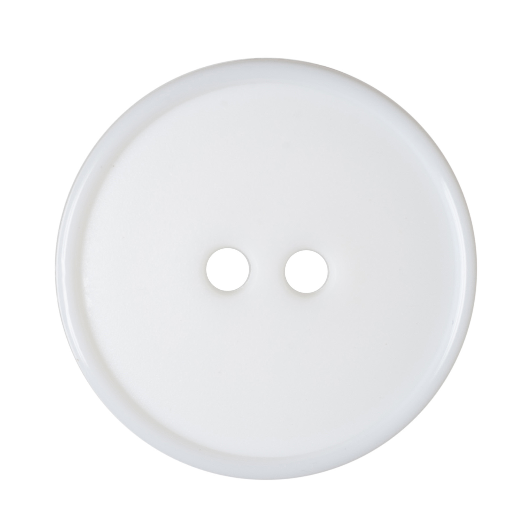 Buttons: Flat Top: Narrow Rim: 2-Hole: 23mm: White / Matt White ...