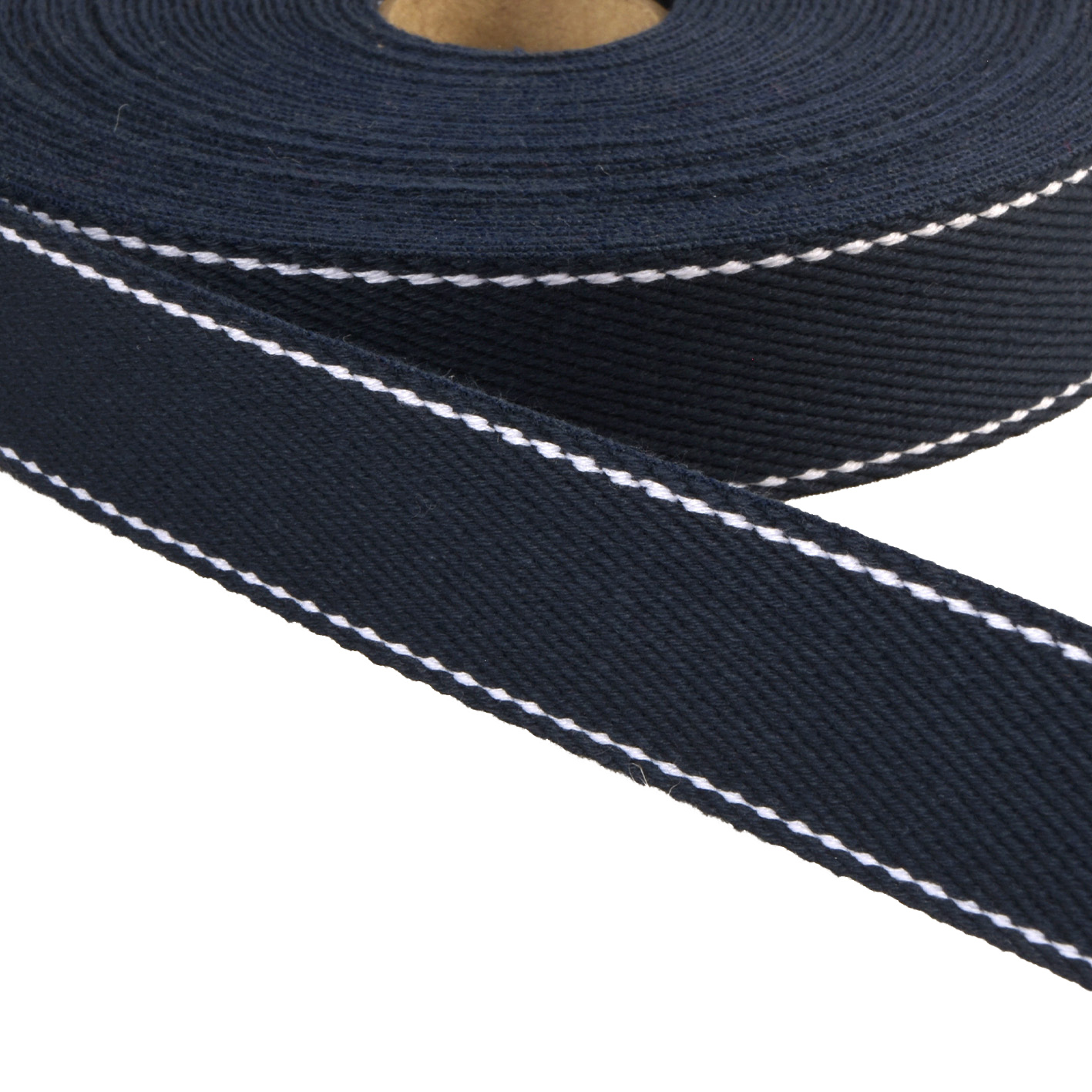 Trim: Webbing: Stitched: 20m x 30mm: Navy Blue - Stephanoise - Groves ...