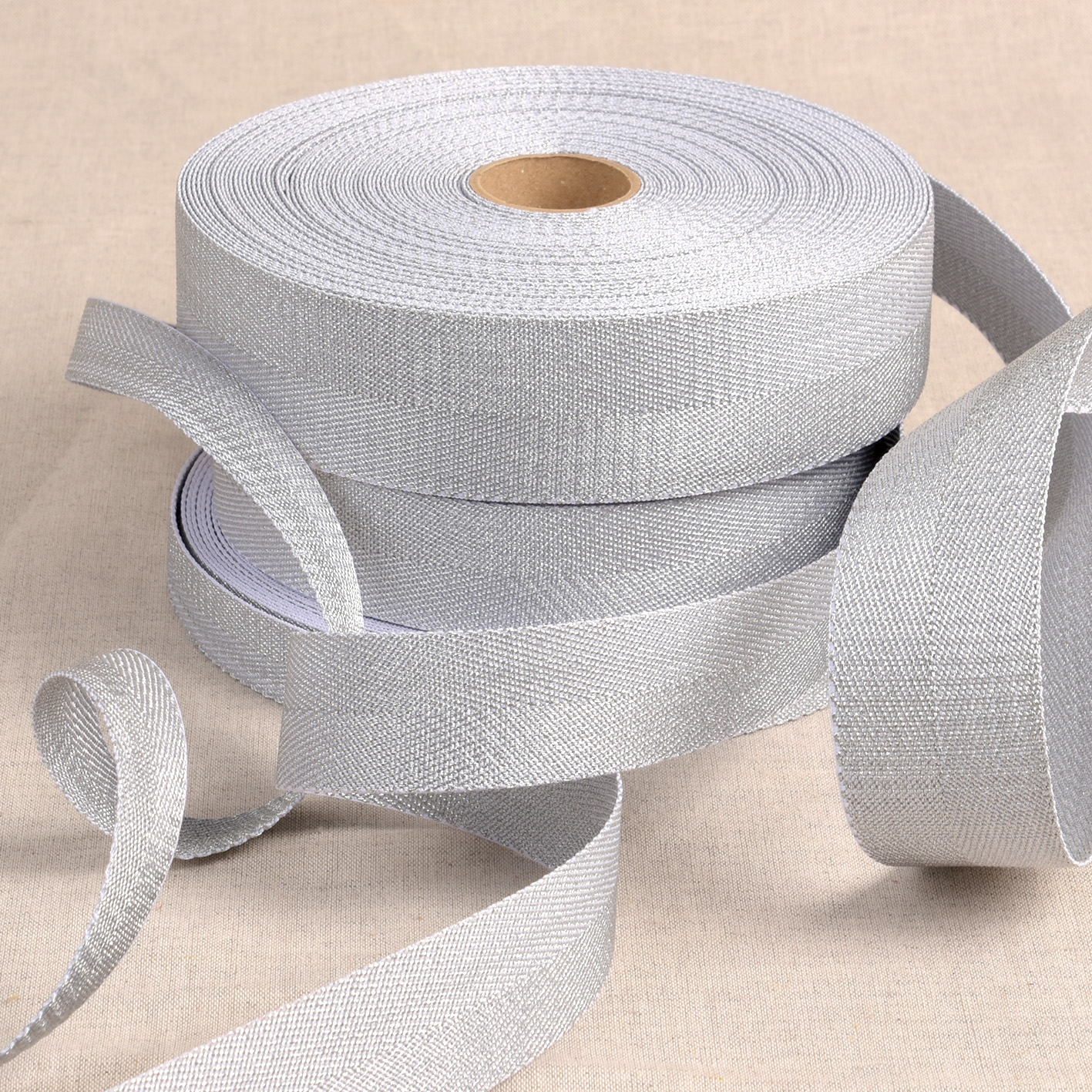 Trim: Webbing: Metallic: 20m x 30mm: Silver - Stephanoise - Groves and ...