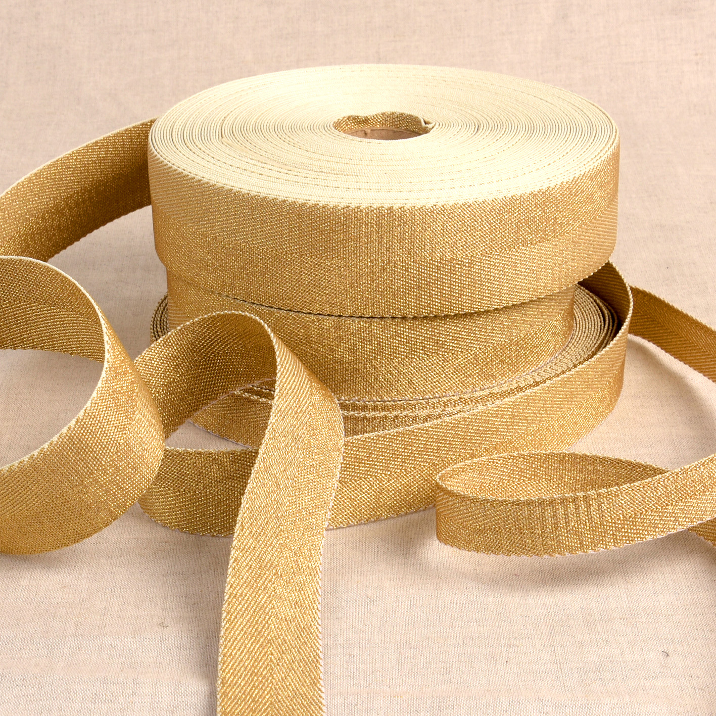 Trim: Webbing: Metallic: 20m x 30mm: Gold - Stephanoise - Groves and Banks