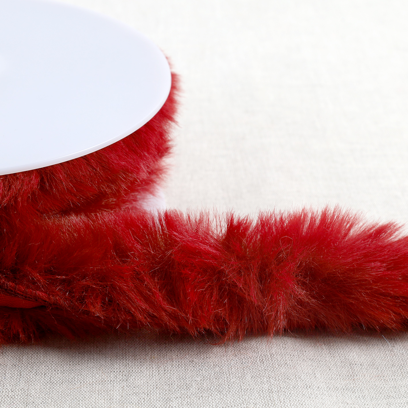 Trim: Piping: Faux Fur: 5m x 50mm: Burgundy - Stephanoise - Groves and ...