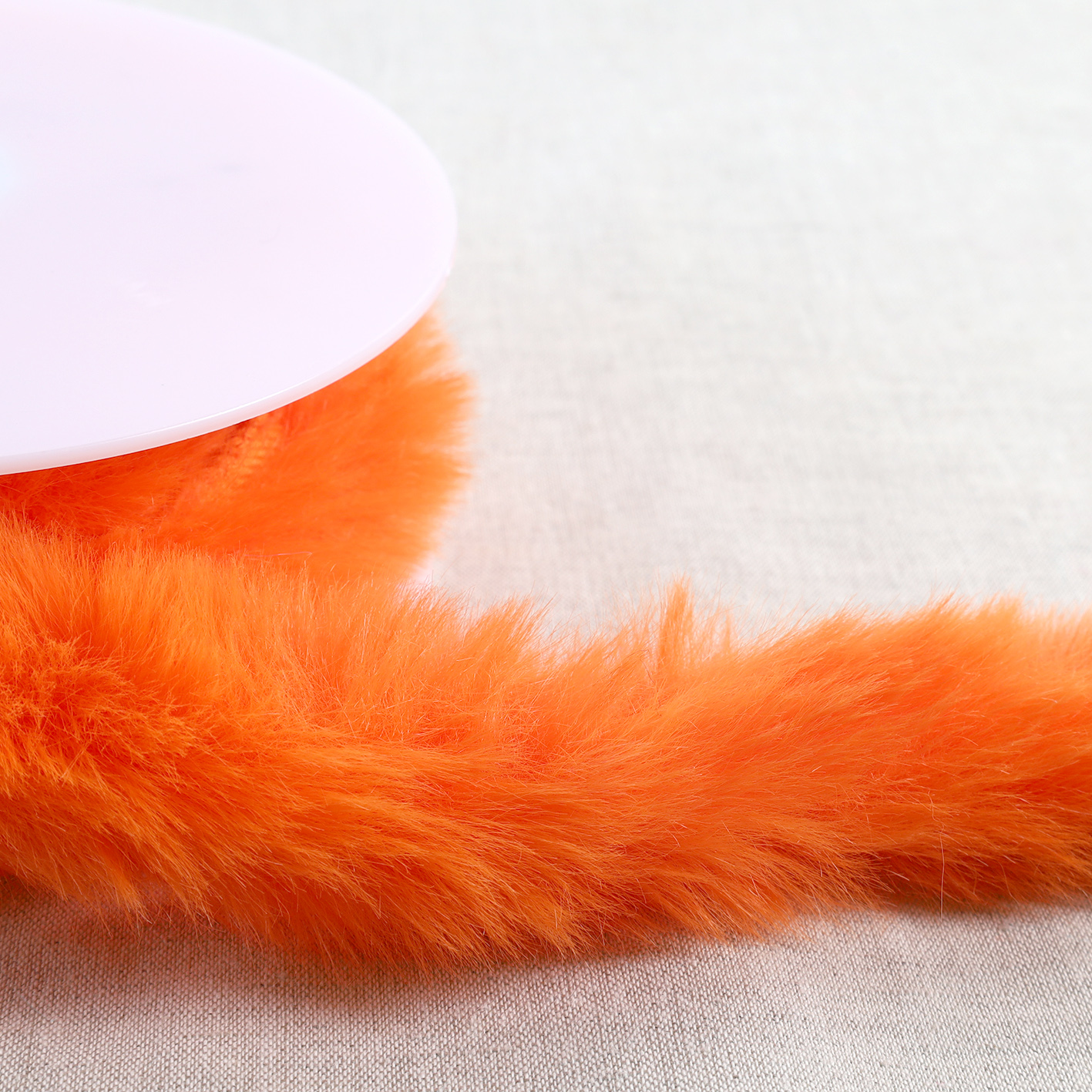 Trim: Piping: Faux Fur: 5m x 50mm: Orange - Stephanoise - Groves and Banks