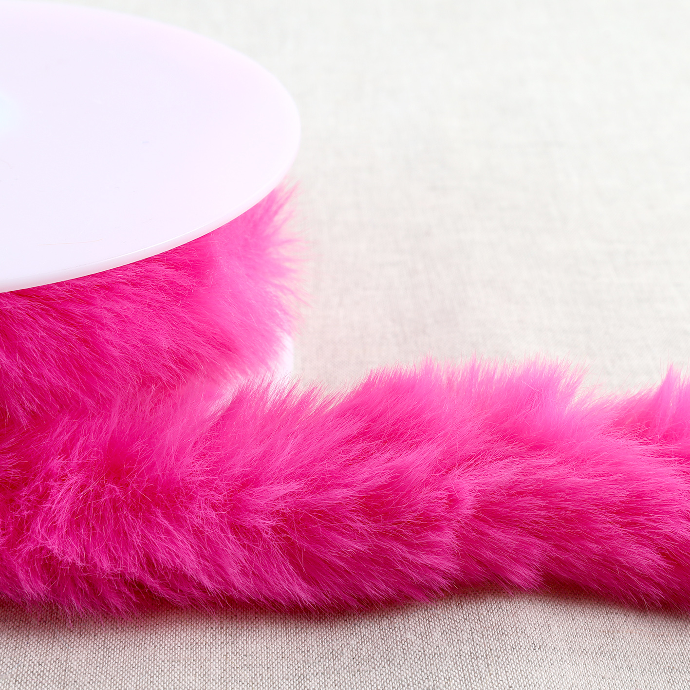 Trim: Piping: Faux Fur: 5m x 50mm: Neon Pink - Stephanoise - Groves and ...
