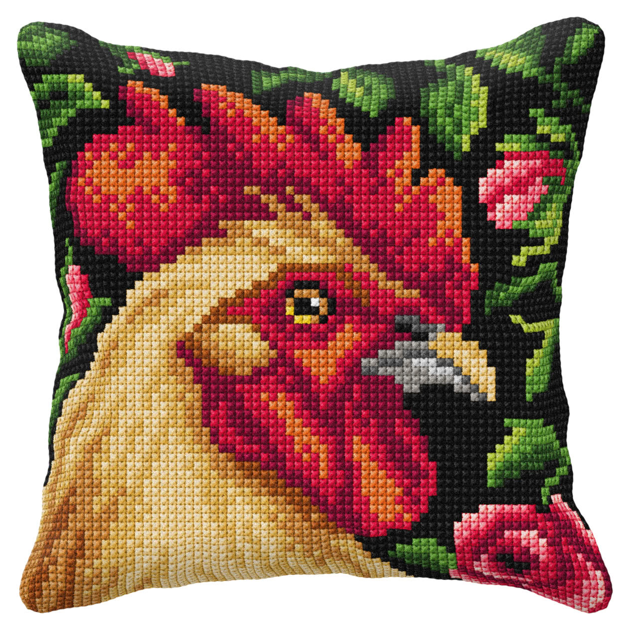 Cross Stitch Kit: Cushion: Large: Rooster - Orchidea - Groves and Banks