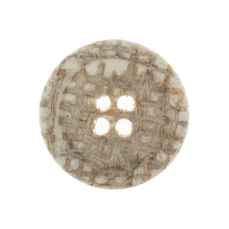 Button: Eco-Conscious: Jute: 4 Hole: 20mm: Natural - Trimits Loose ...